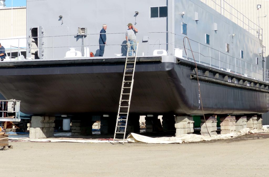 DAVID G. SELLARS ON THE WATERFRONT: Navy barge refurbished in Port ...
