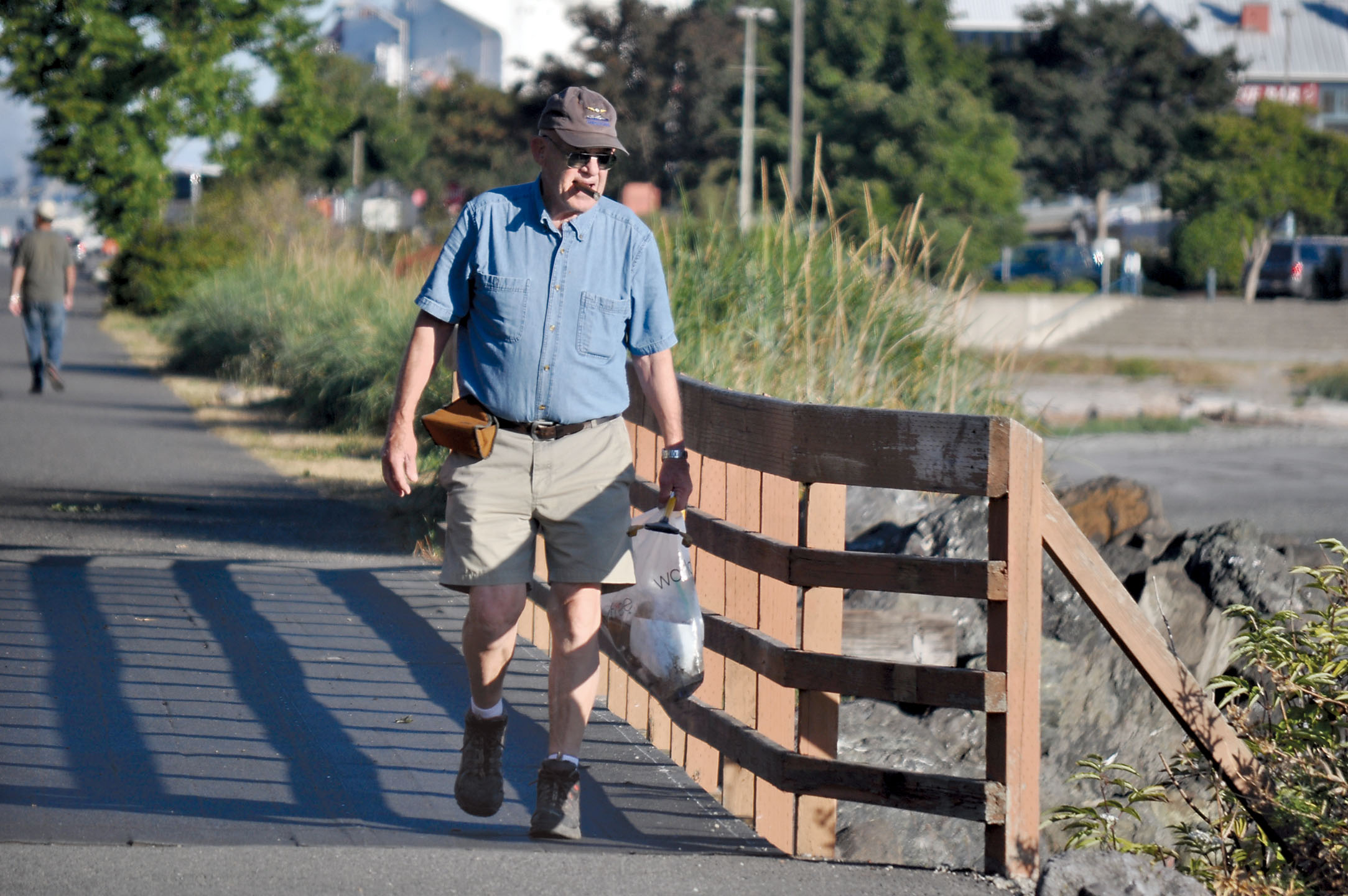 Trail boss: Julian McCabe polices the path along Port Angeles ...