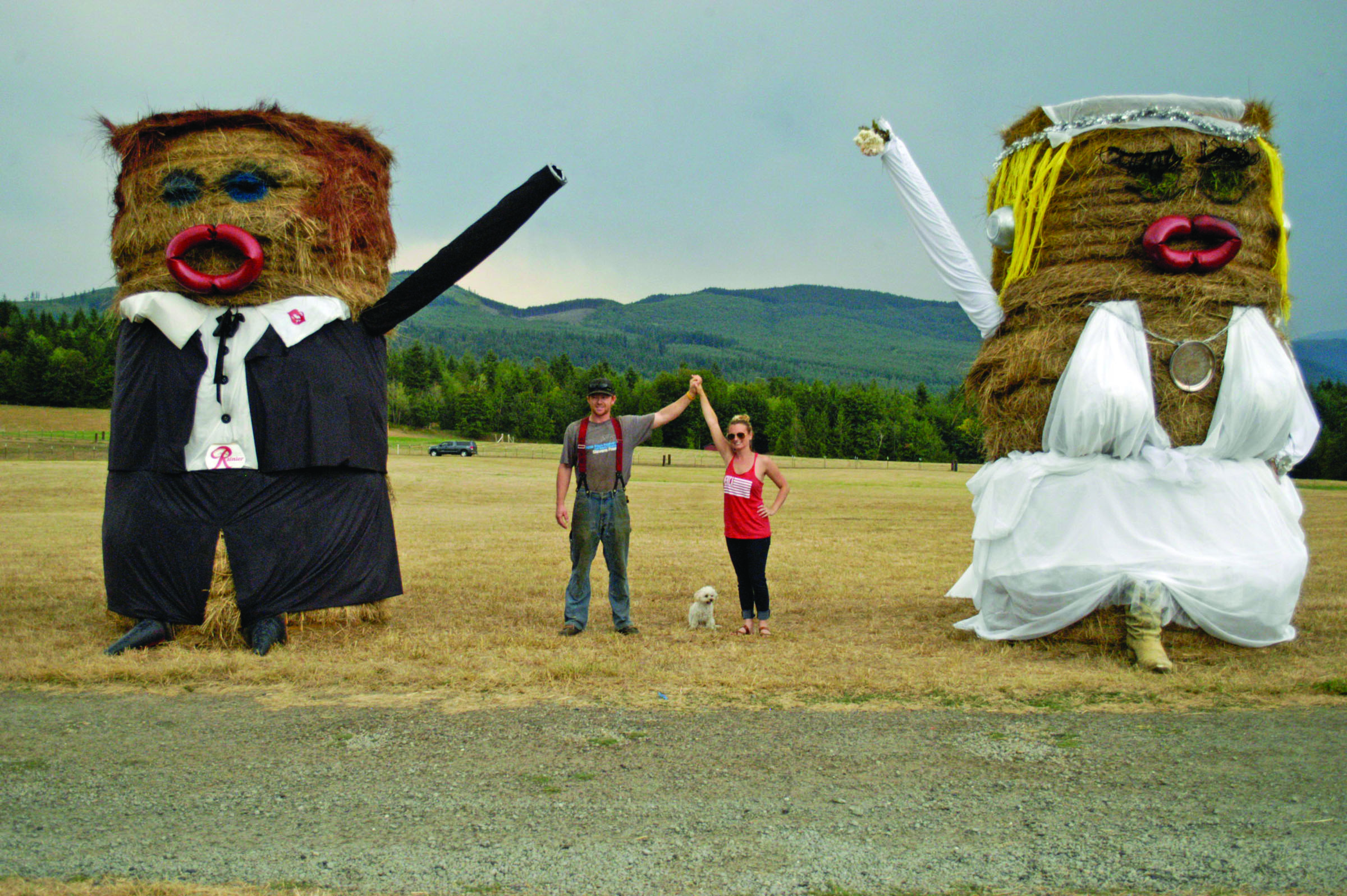 Massive haystack art visible from highway near Blyn is mother's ...
