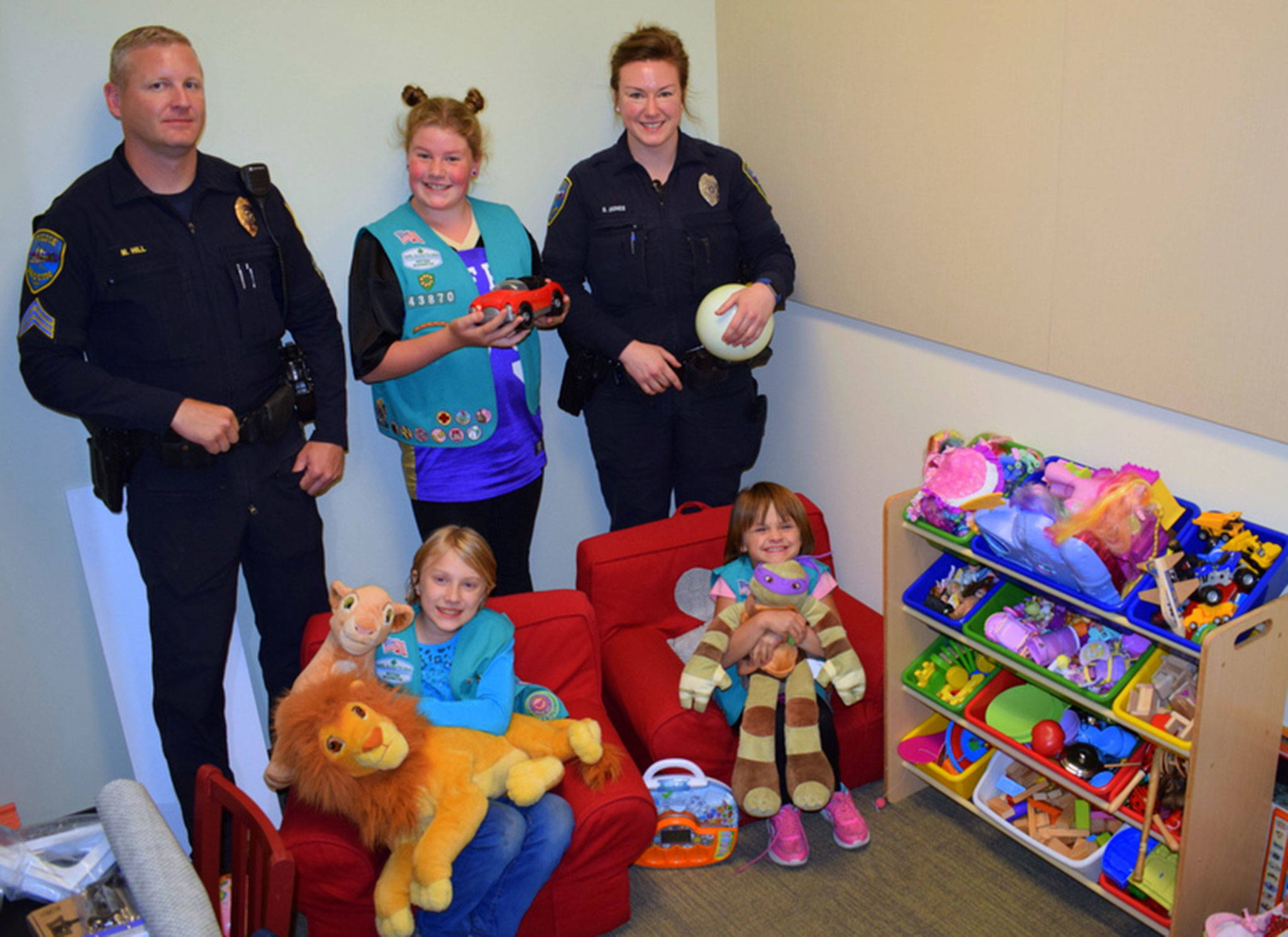 Girl Scouts help remodel children’s space in Sequim police station ...