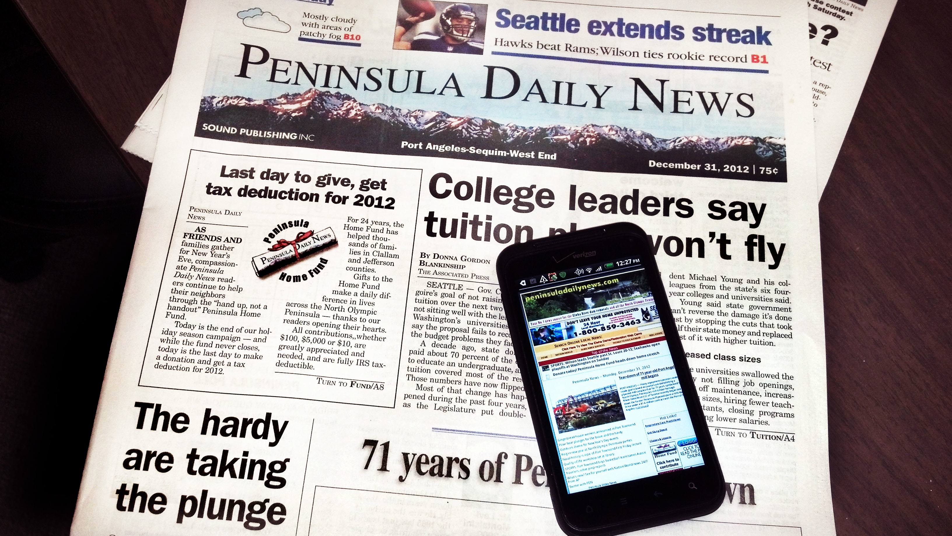 Hello, 2013! And thank you for supporting the Peninsula Home Fund | Peninsula Daily News