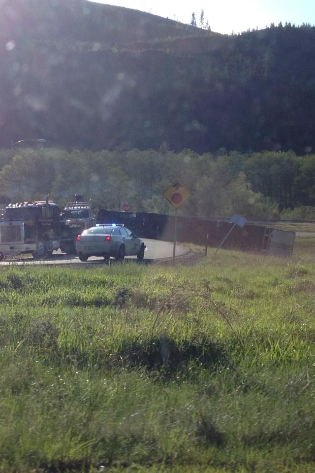 2nd UPDATE — Semi rolls over at U.S. 101 and state Highway 104 in ...