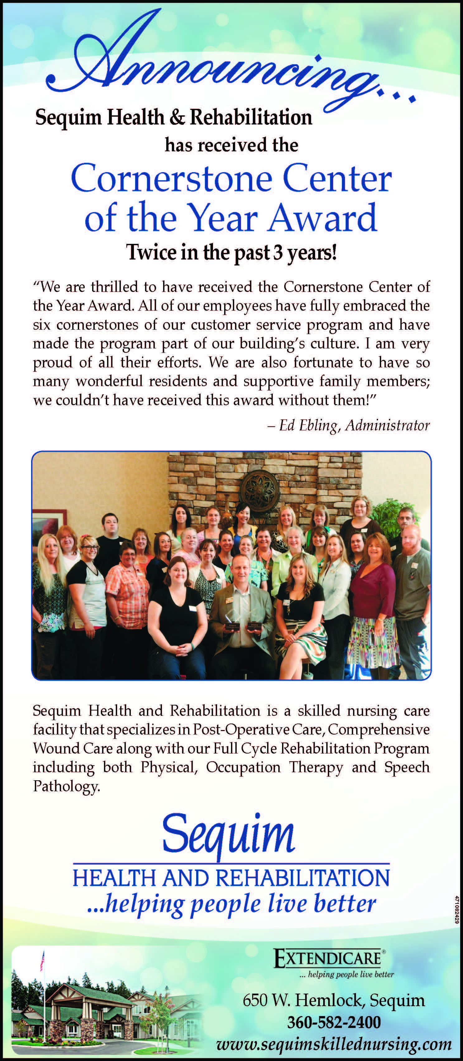 Sequim Health and Rehabilitation gets 2 national awards | Peninsula ...