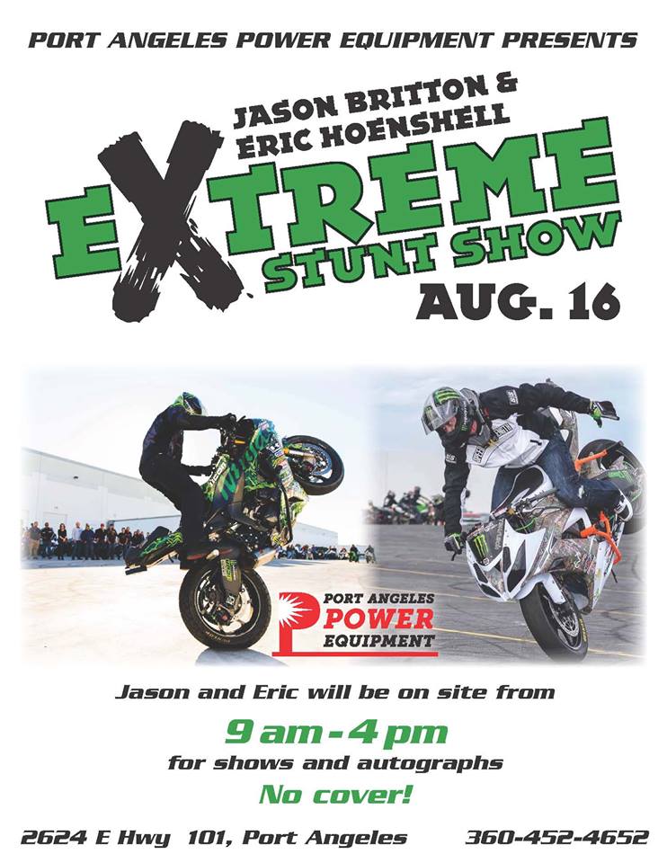 EXTREME! 'No limits' motorcycle stunt show in Port Angeles today ...