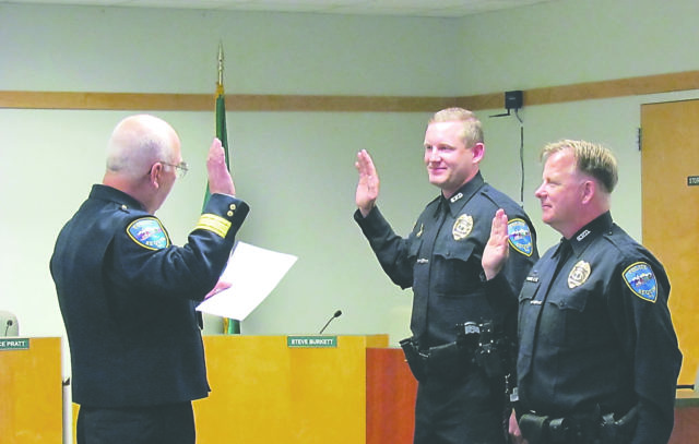 Sequim police chief promotes two to sergeant, welcomes new officer ...
