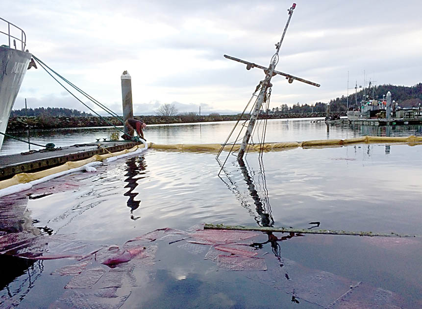 Boat sinks at Makah Marina due to windy weather | Peninsula Daily News