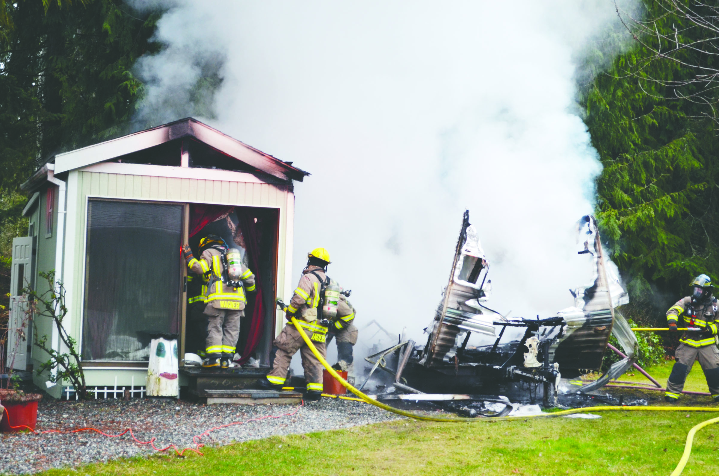 Monday morning fire destroys travel trailer; no one injured | Peninsula ...