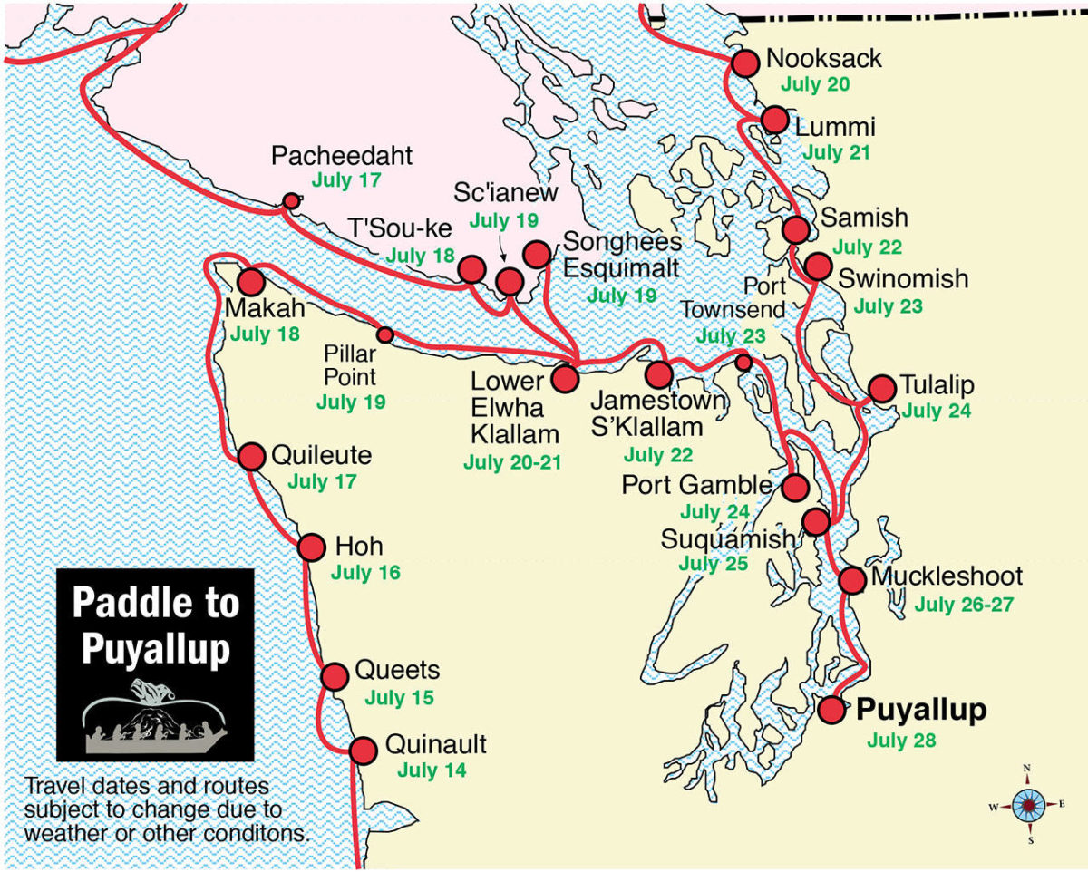 Pullers begin Power Paddle to Puyallup | Peninsula Daily News