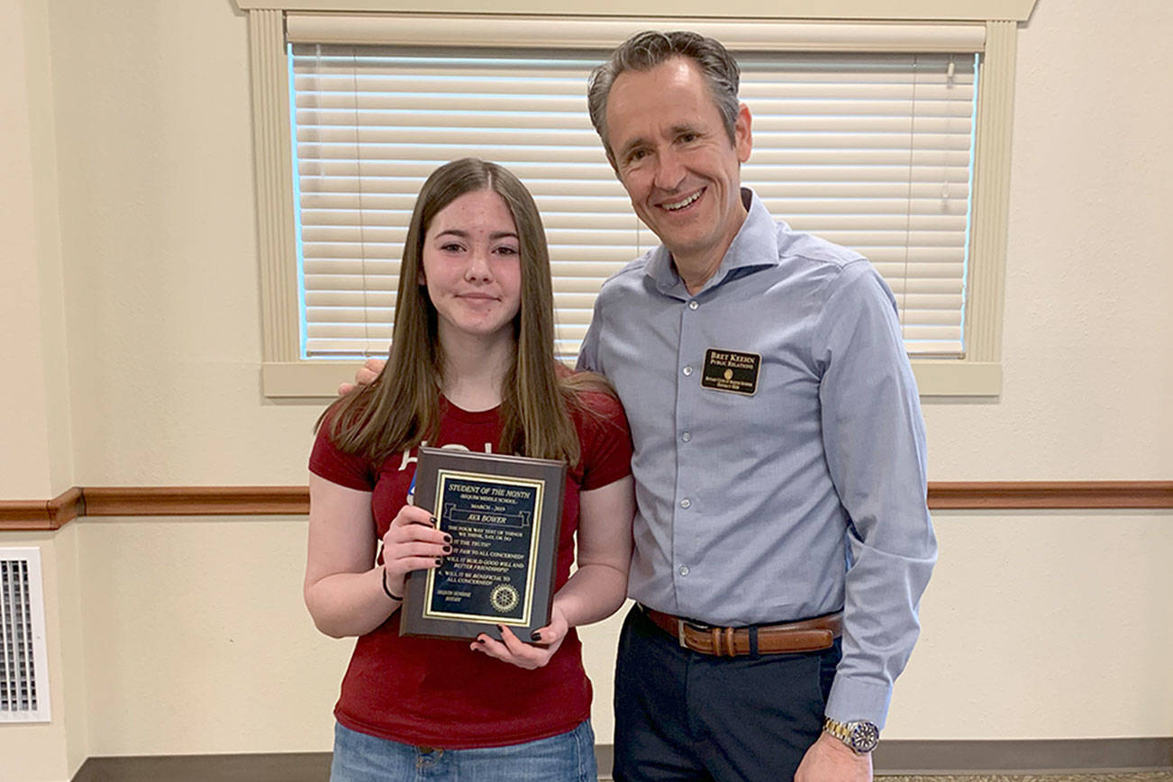 PHOTO: Sequim Sunrise Rotary Club announces March Middle School Student ...