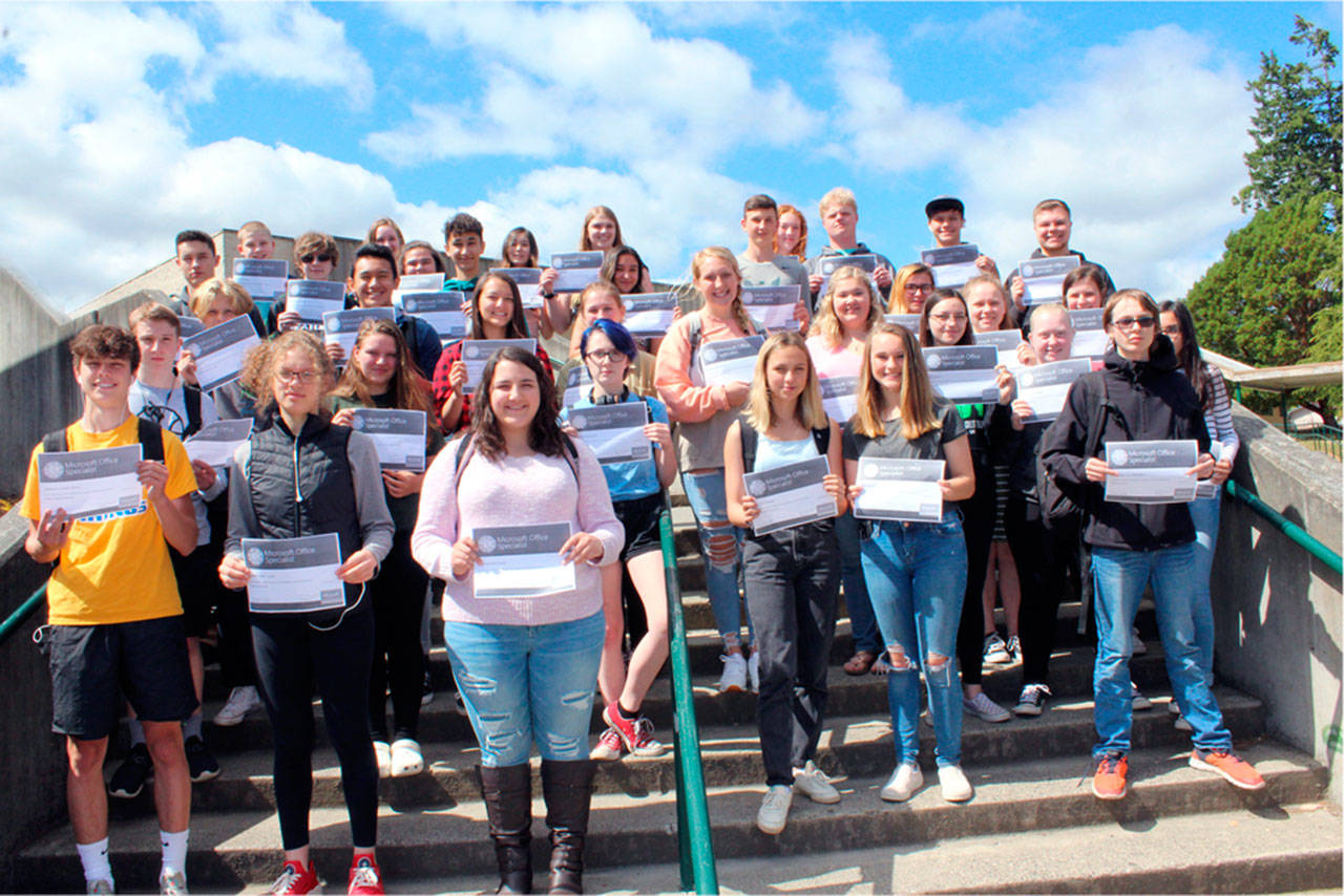 Port Angeles High School students earn Microsoft Office certification ...