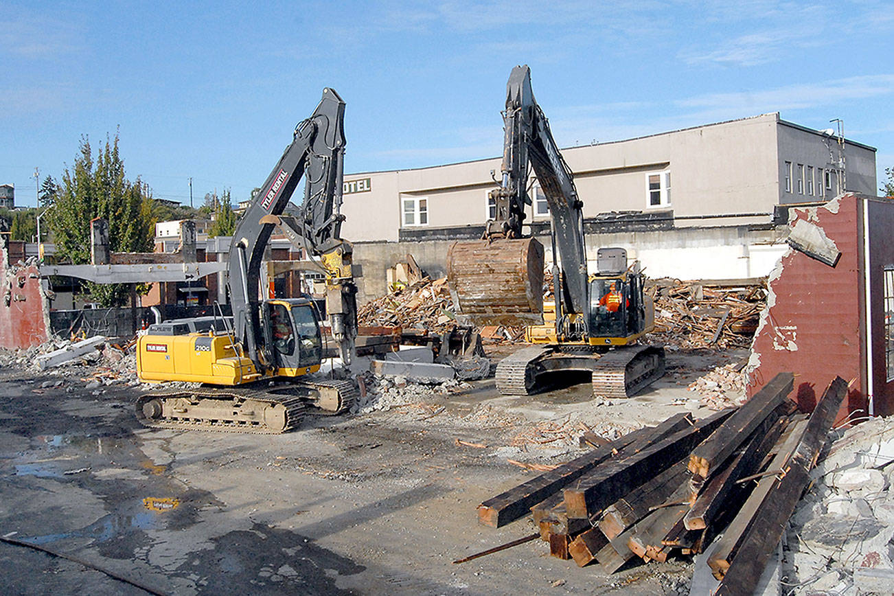 PHOTO: Downtown demolition makes progress in Port Angeles | Peninsula ...