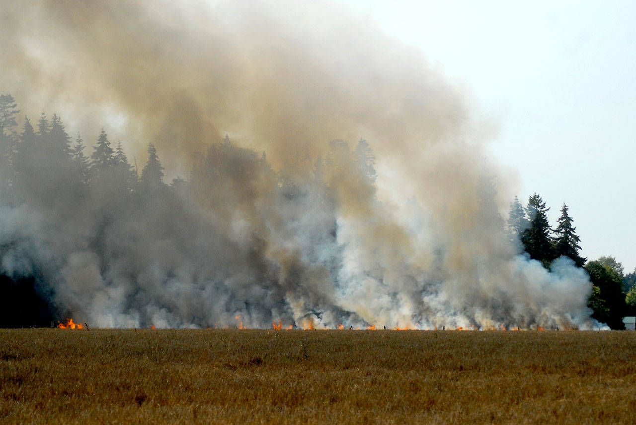 Farm equipment catches fire | Peninsula Daily News