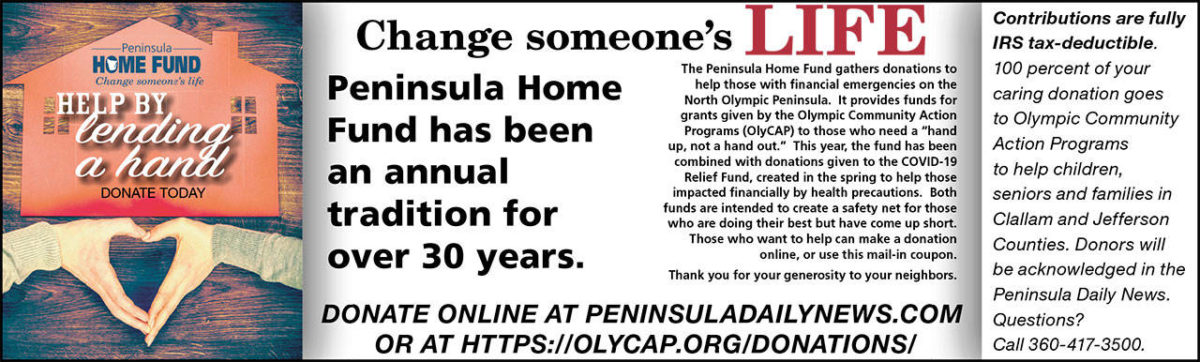 Home Fund donors dig deep | Peninsula Daily News