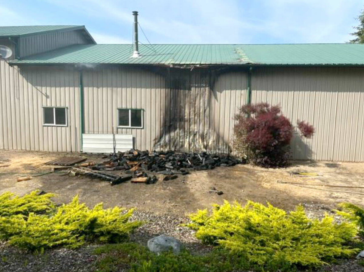Blaze damages shop, residence on Happy Valley Road | Peninsula Daily News