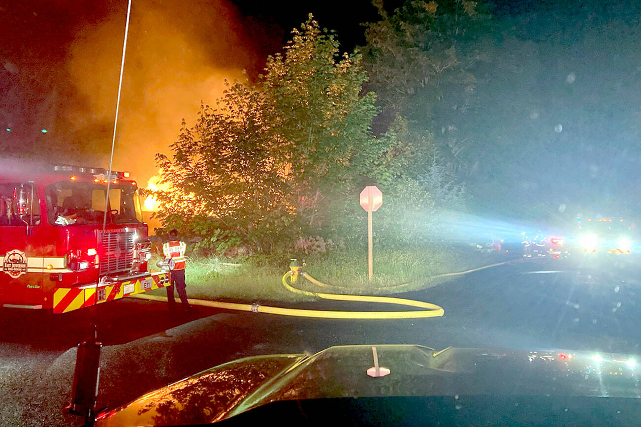 Fire burns RVs, boats in Irondale | Peninsula Daily News