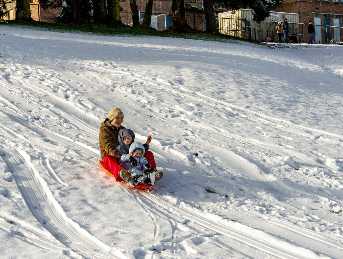 Downhill sledding | Peninsula Daily News