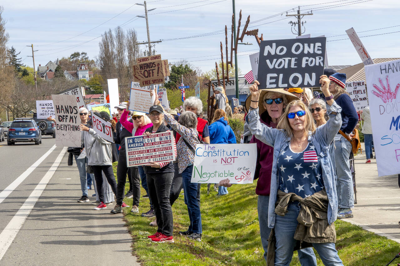 Hands Off! protests on Peninsula | Peninsula Daily News