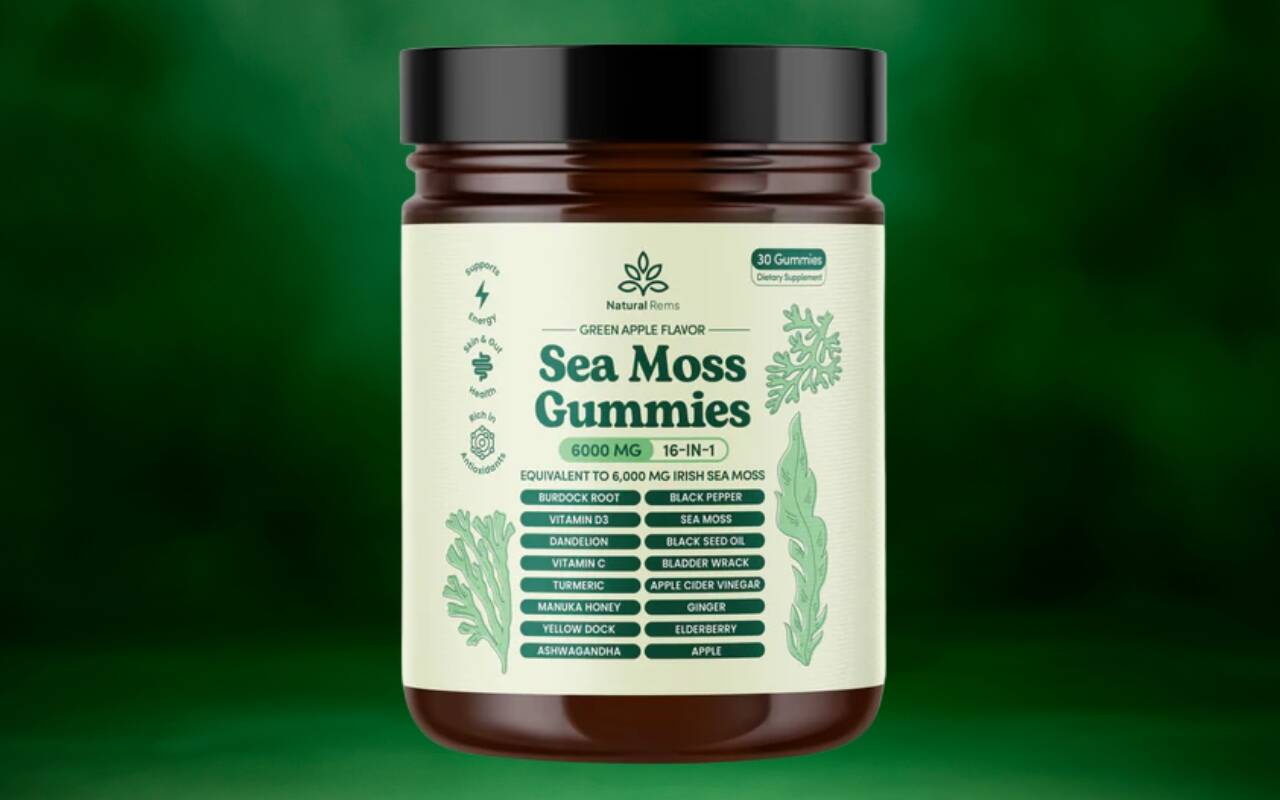 Natural Rems Sea Moss Gummies – Organic Sea Moss + Ashwagandha ...
