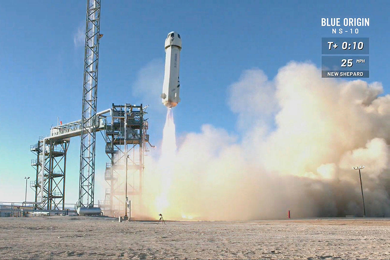 Blue Origin shoots NASA experiments into space in test | Peninsula ...